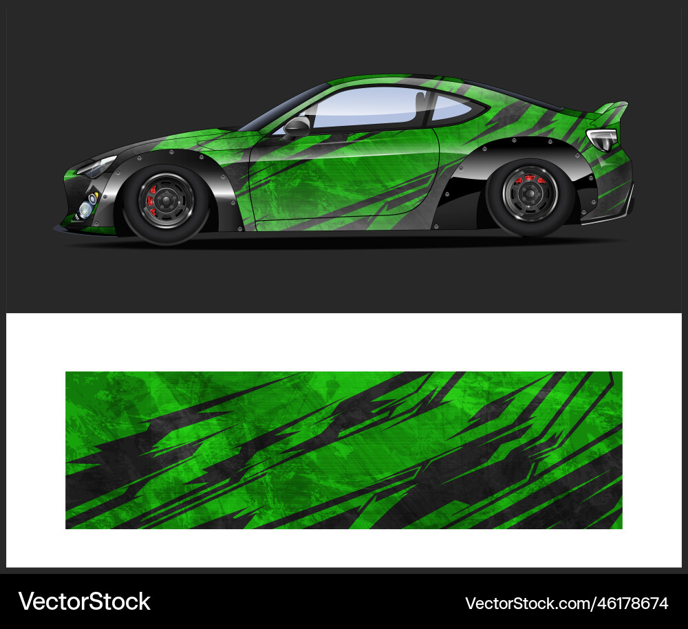 Vehicle wrap design for car decals wraps Vector Image