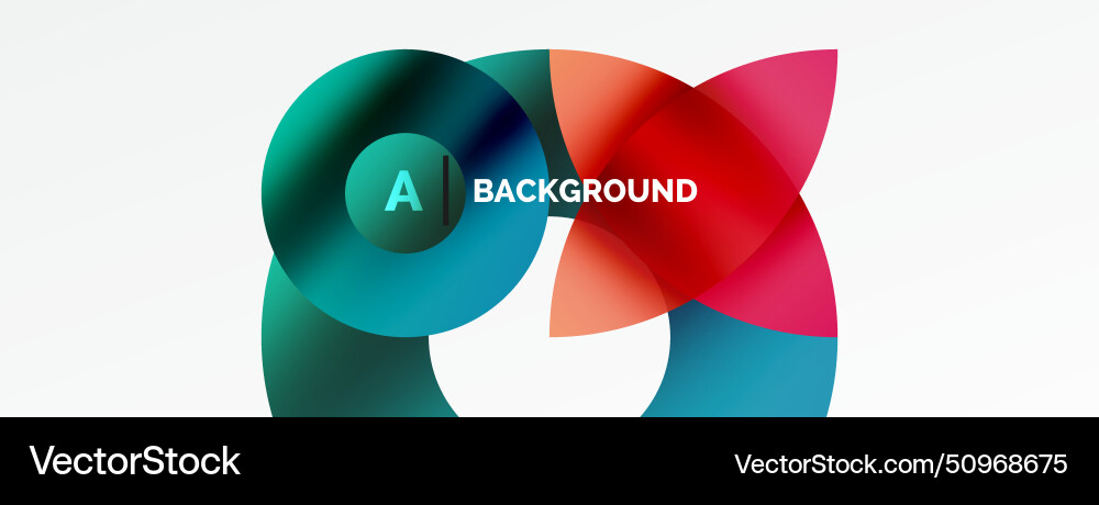 Abstract round geometric shapes with gradients Vector Image