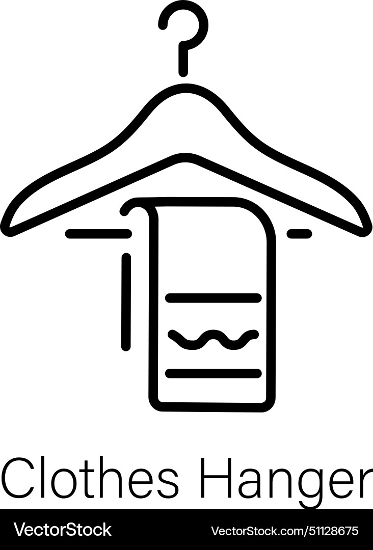 Clothes hanger Royalty Free Vector Image - VectorStock