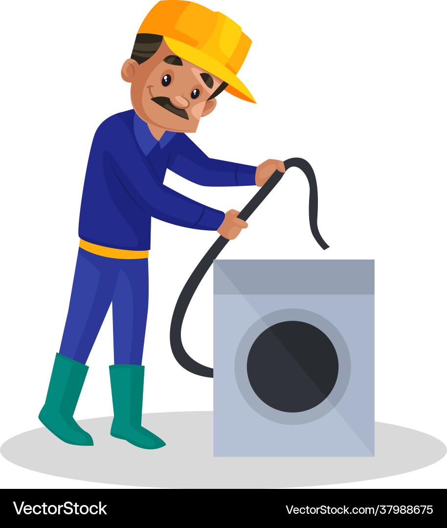 Plumber cartoon character Royalty Free Vector Image