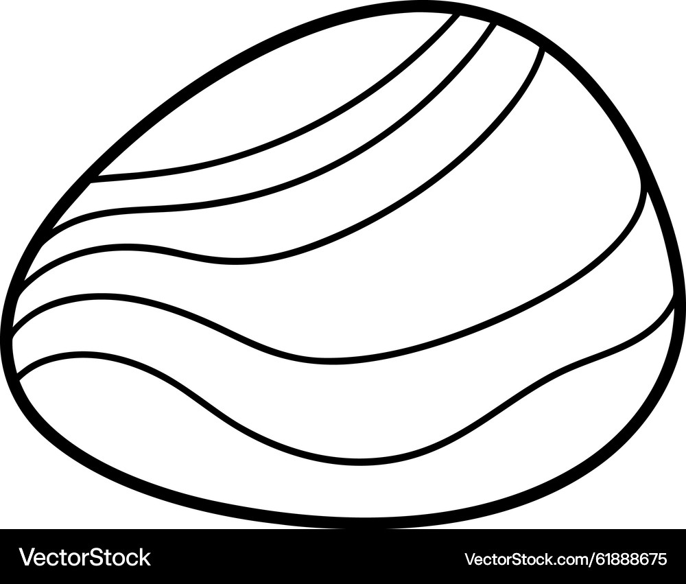 Smooth Rounded Stone Line Art – Royalty-Free Vector | VectorStock