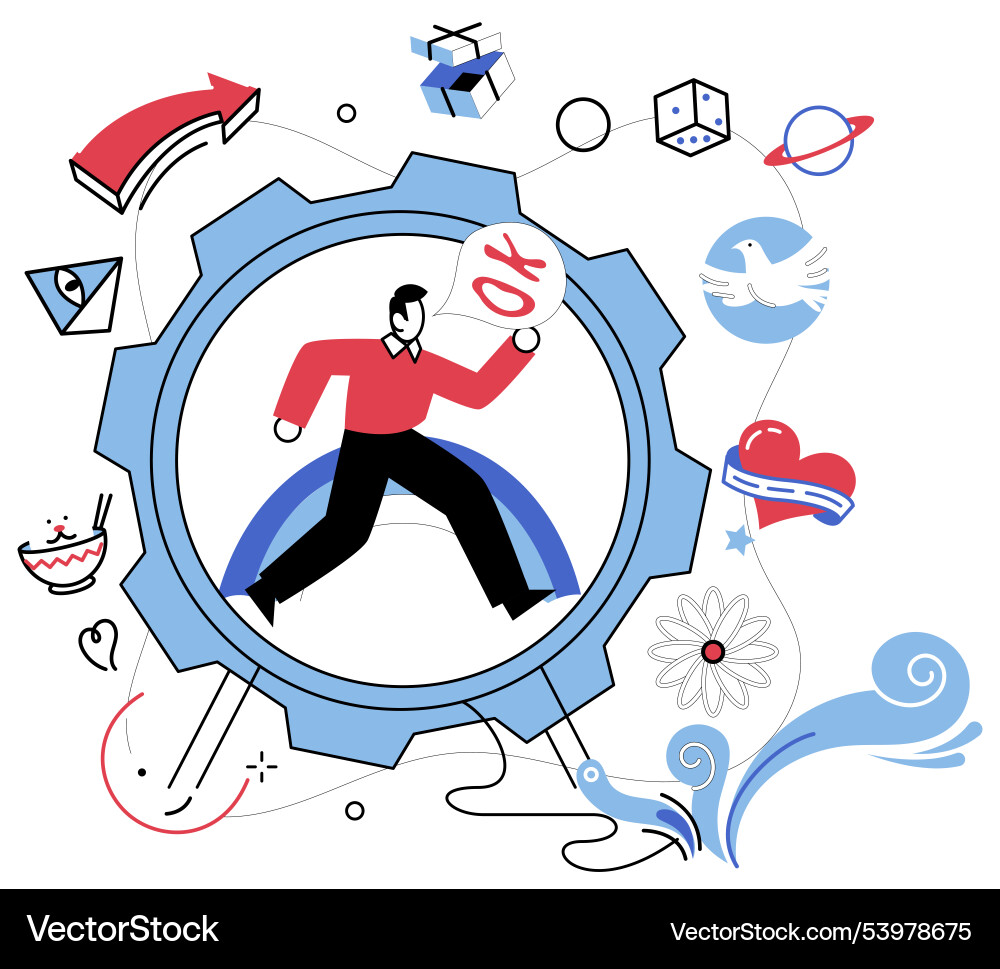 Thinking reflective is mirror reveals Royalty Free Vector