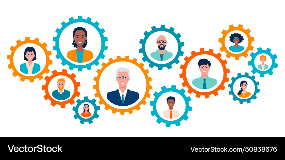 Business professionals collaborating Royalty Free Vector