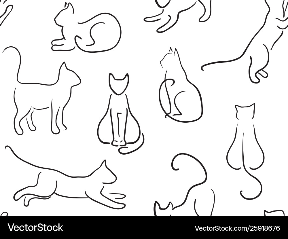 Cats background Royalty Free Vector Image - VectorStock