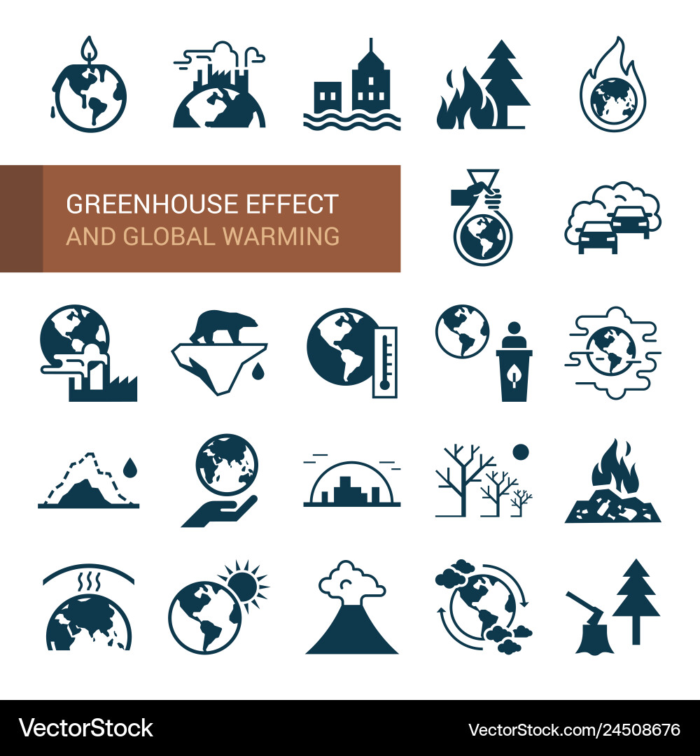 Different variants of environmental icons Vector Image