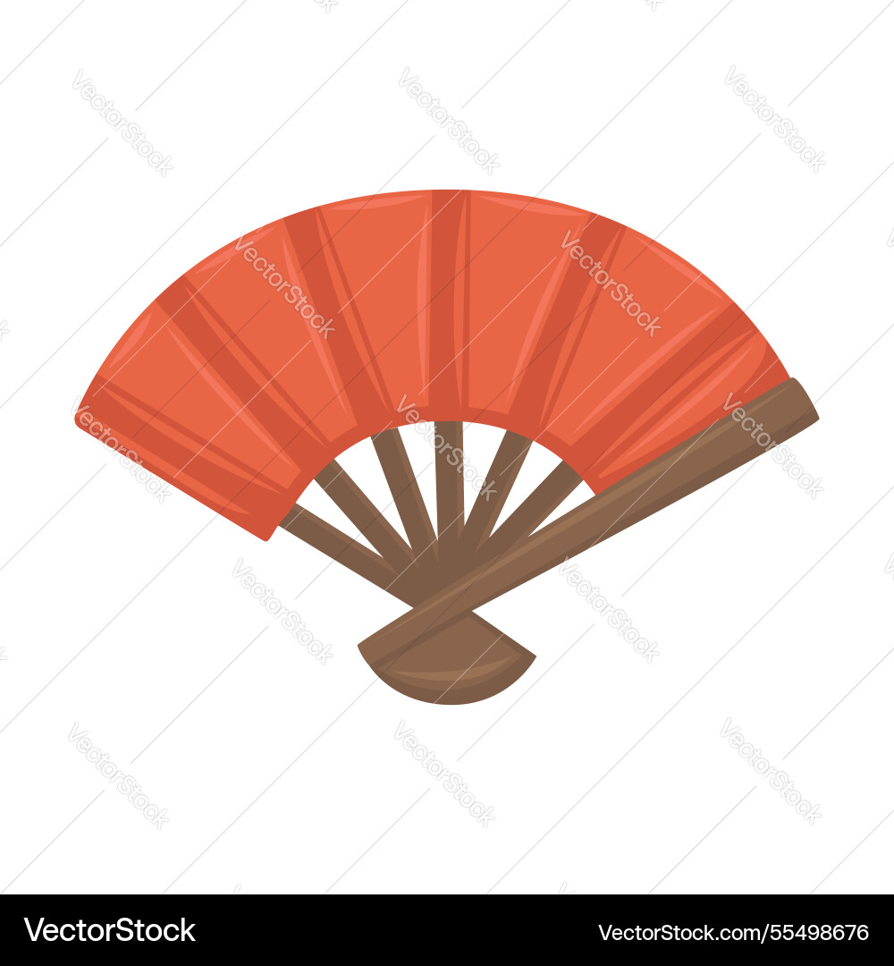 Folding hand fan emoji icon Royalty Free Vector Image