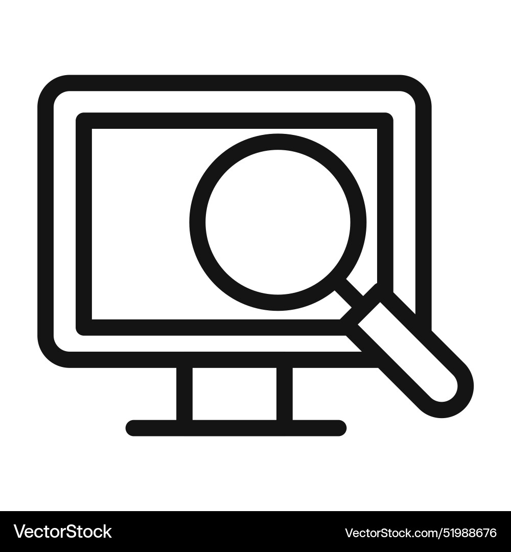 Magnifying glass search icon ideal for online Vector Image