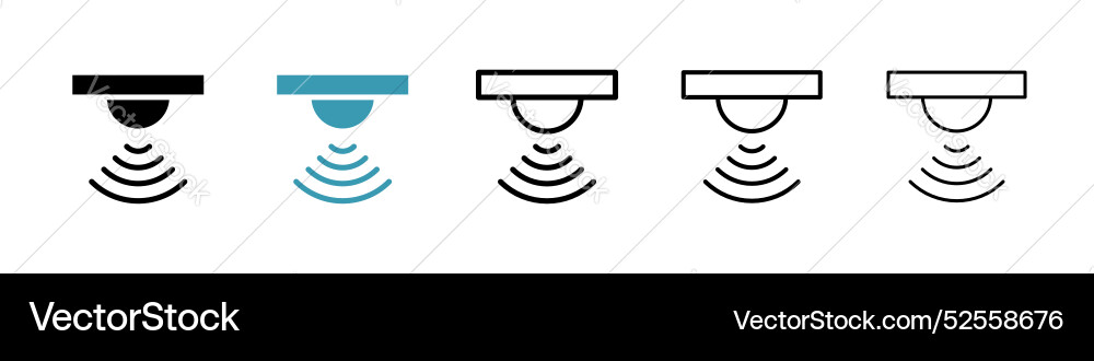 Motion sensor icon set on white background Vector Image