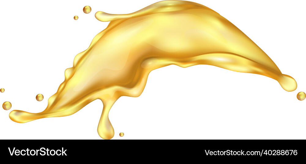 Oil splash realistic composition Royalty Free Vector Image