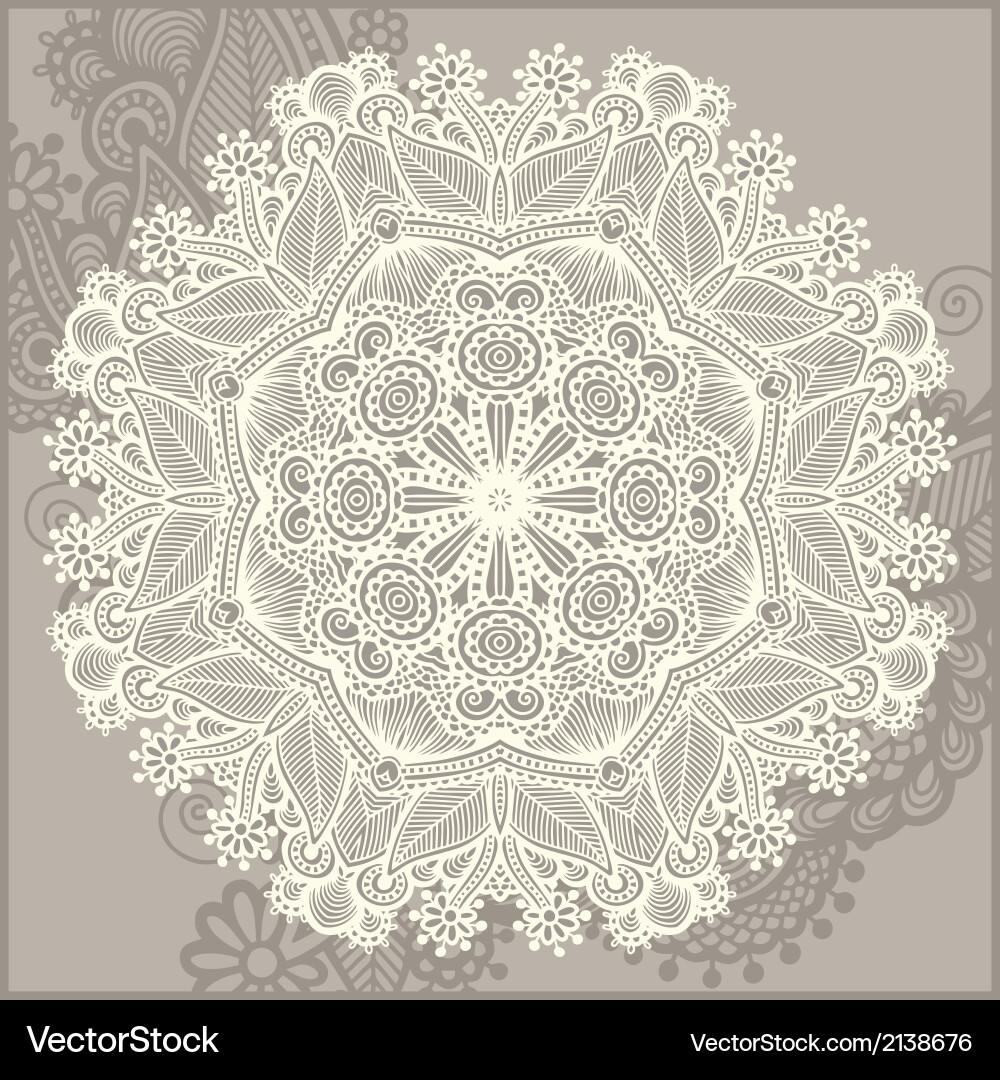 Ornamental geometric doily pattern Royalty Free Vector Image