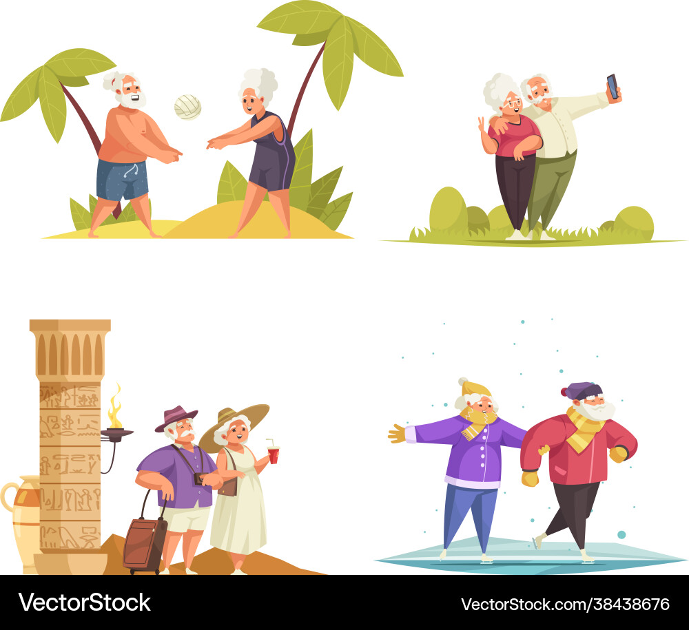 Senior Activity Concepts Royalty Free Vector Image