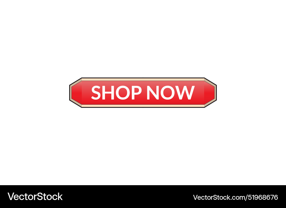 Shop now red ribbon label banner open available Vector Image