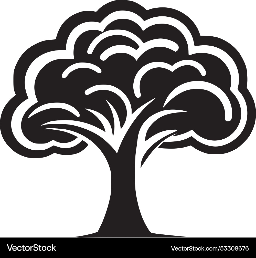 Tree - minimalist and simple silhouette Royalty Free Vector