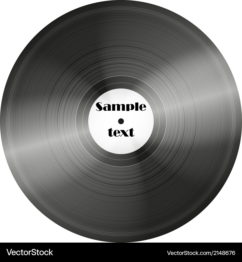 Vinyl record retro music disc background Vector Image