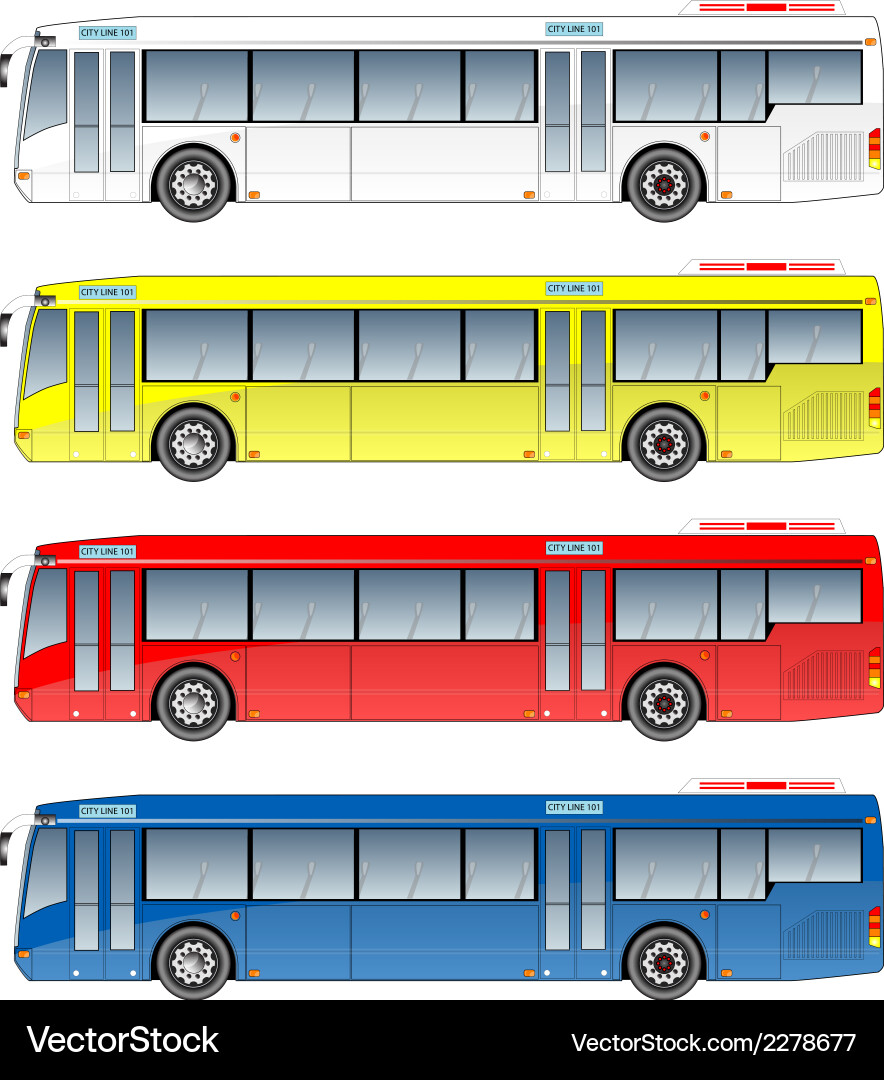 City bus Royalty Free Vector Image - VectorStock
