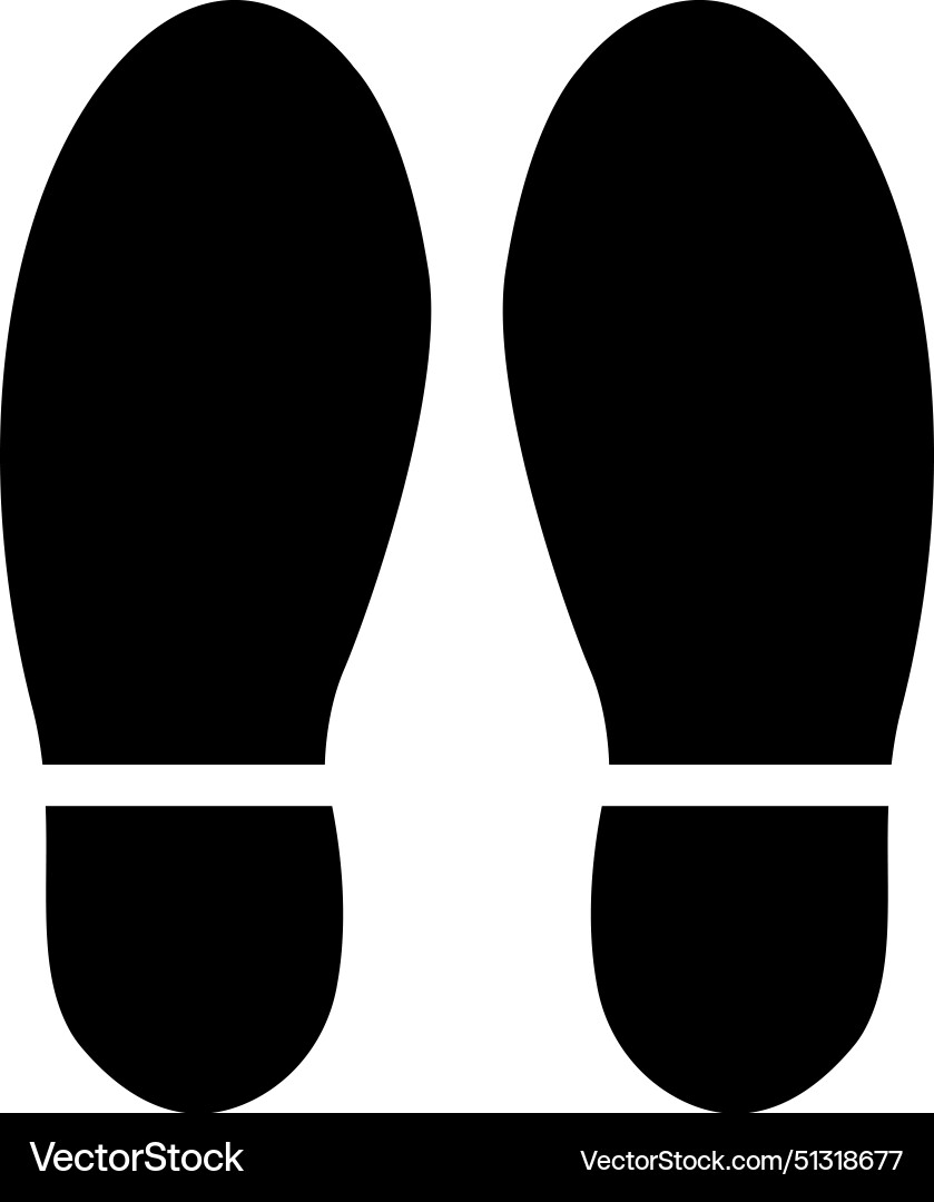 Footprints icon shoes footprints symbol human Vector Image