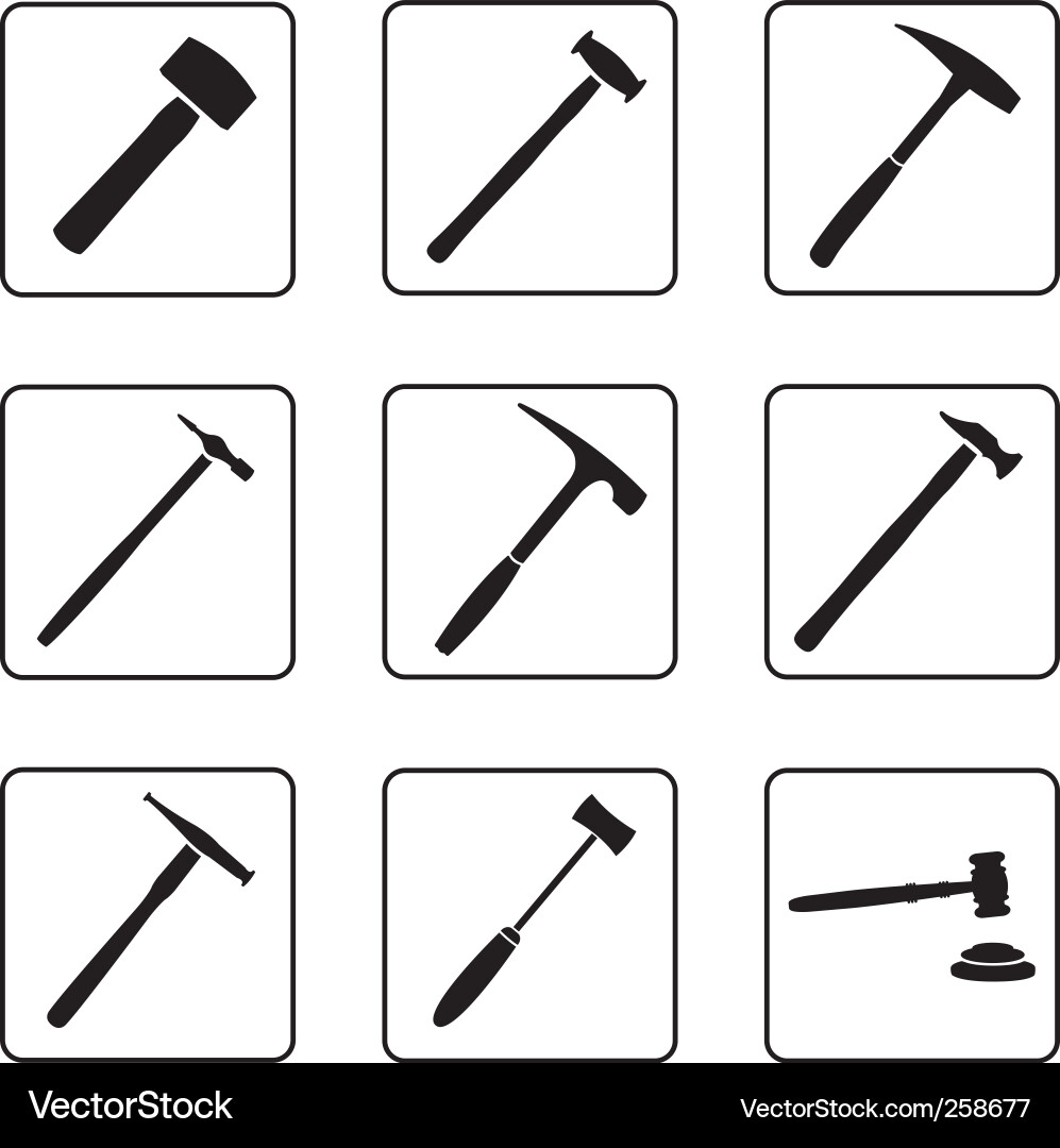 Hammers Royalty Free Vector Image - VectorStock