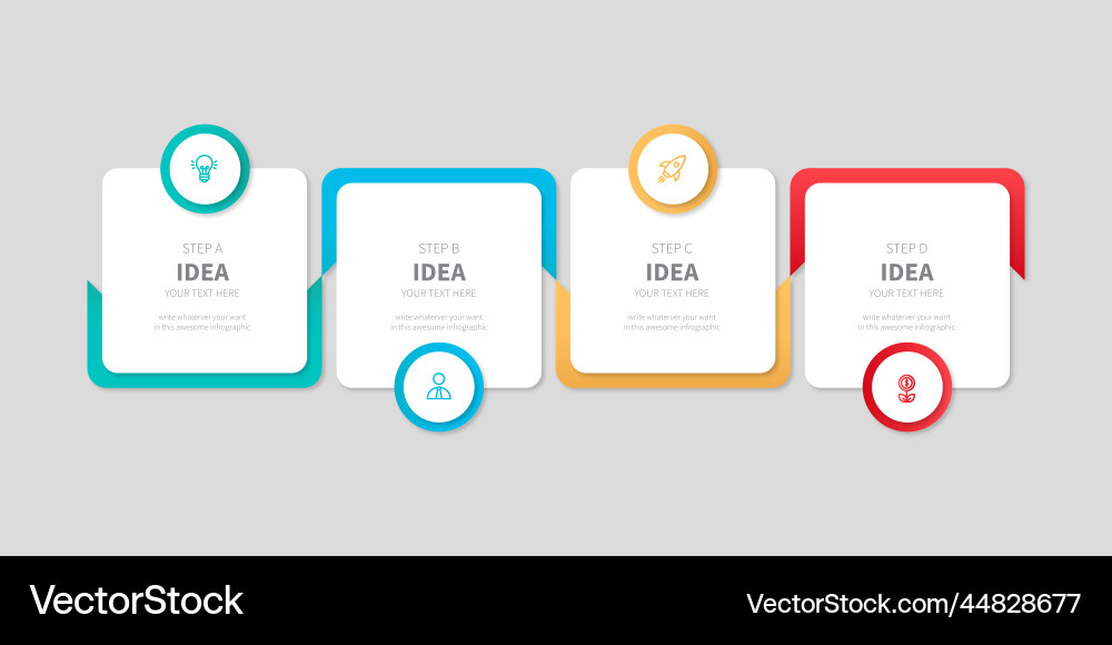Modern colorful infographic steps design Vector Image