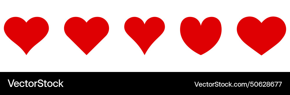 Red heart with shadow Royalty Free Vector Image