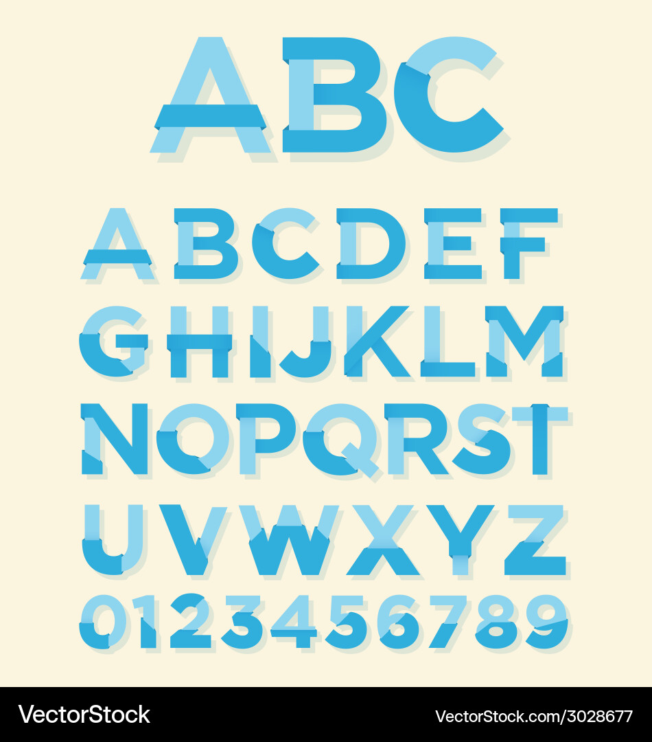 Retro type font Royalty Free Vector Image - VectorStock