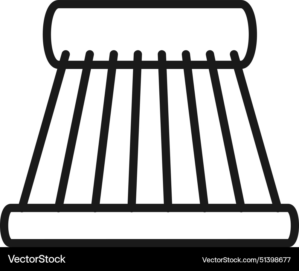 Solar water heater icon Royalty Free Vector Image