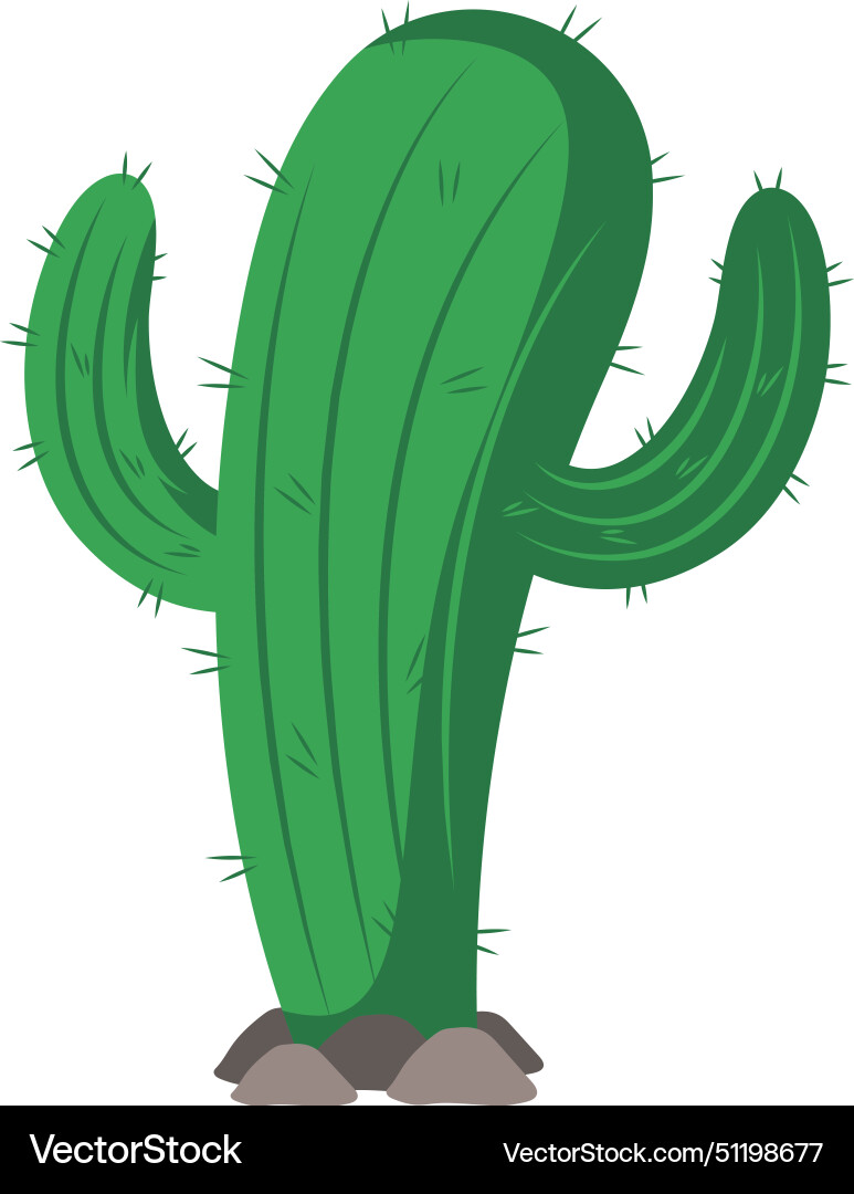 Tropical cactus plant Royalty Free Vector Image