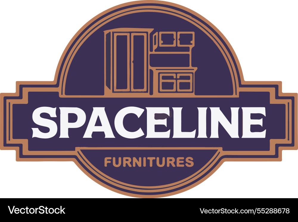 A rustic green and gold emblem logo Royalty Free Vector