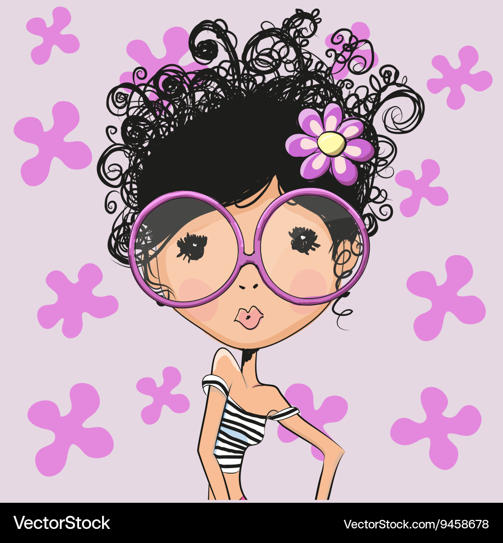Cute girl Royalty Free Vector Image - VectorStock