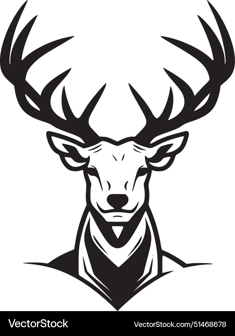 Dear - black and white Royalty Free Vector Image