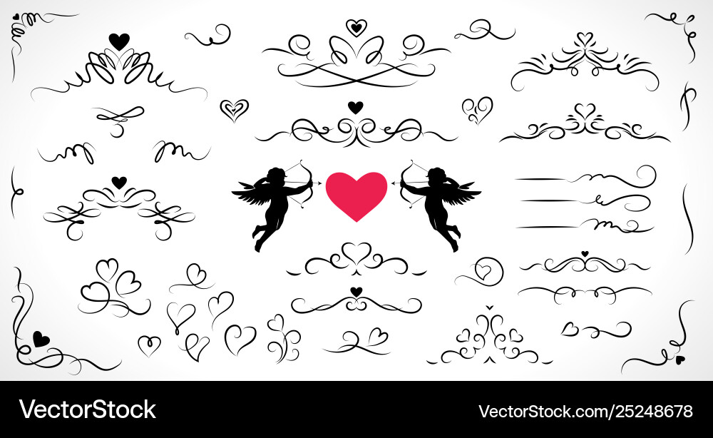 Elegant Flourish Elements Royalty Free Vector Image
