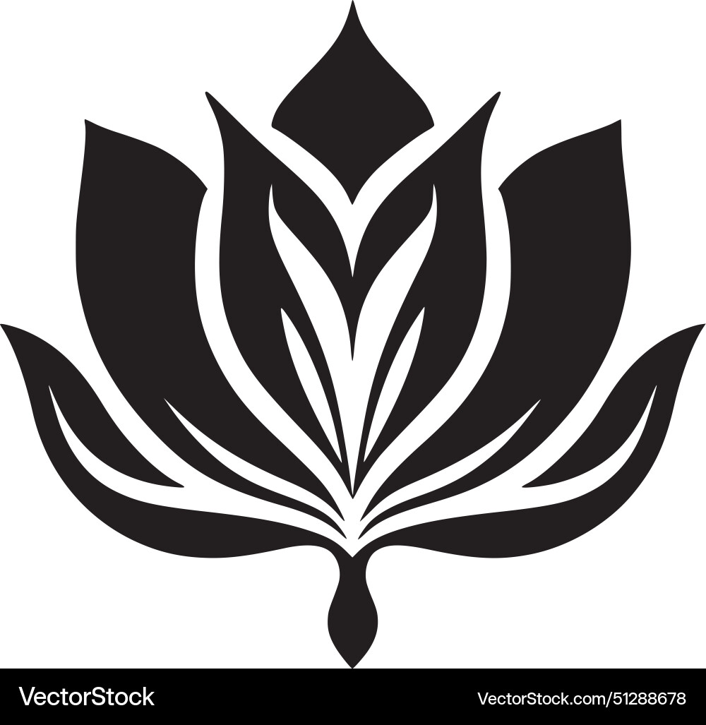 Flower - black and white isolated icon Royalty Free Vector