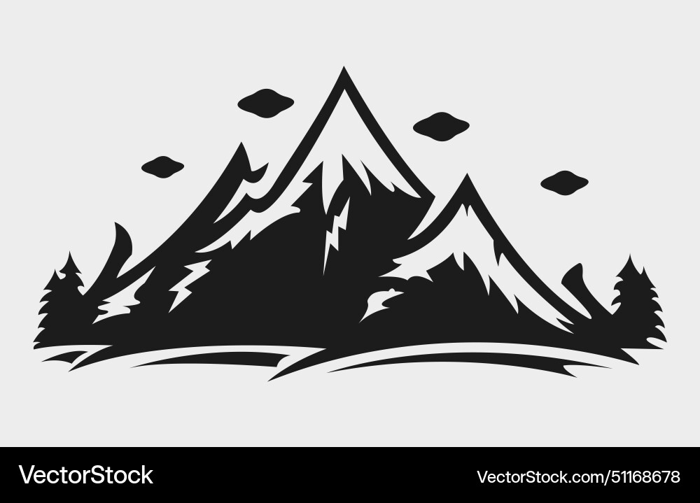 Mountain hill icon Royalty Free Vector Image - VectorStock