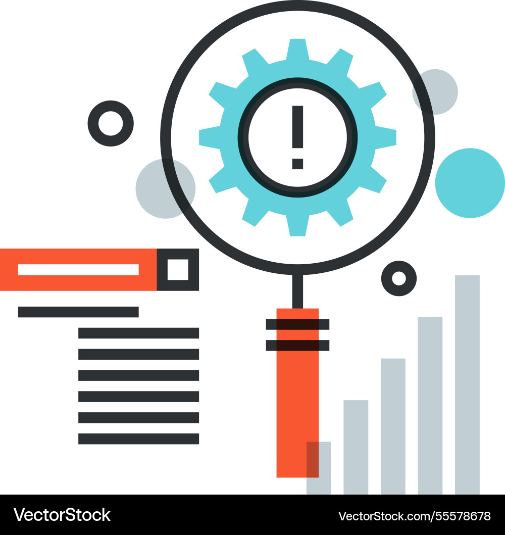 Search engine optimization flat line web icon Vector Image