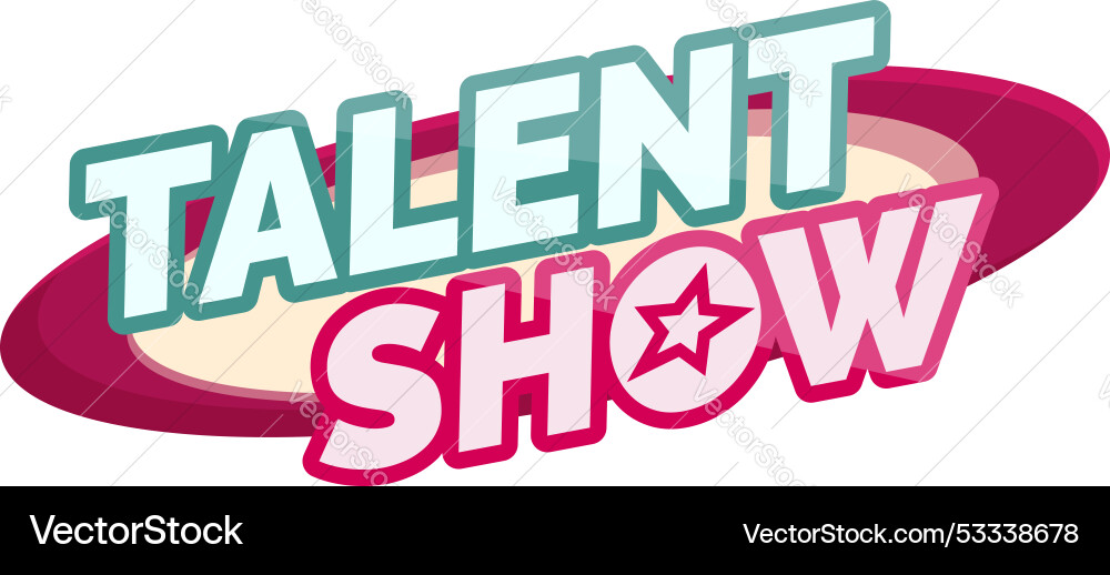 Talent show logo announcing live stage event Vector Image