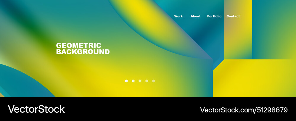 Abstract geometric shapes web design page Vector Image