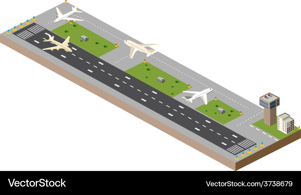 Airport runway Royalty Free Vector Image - VectorStock