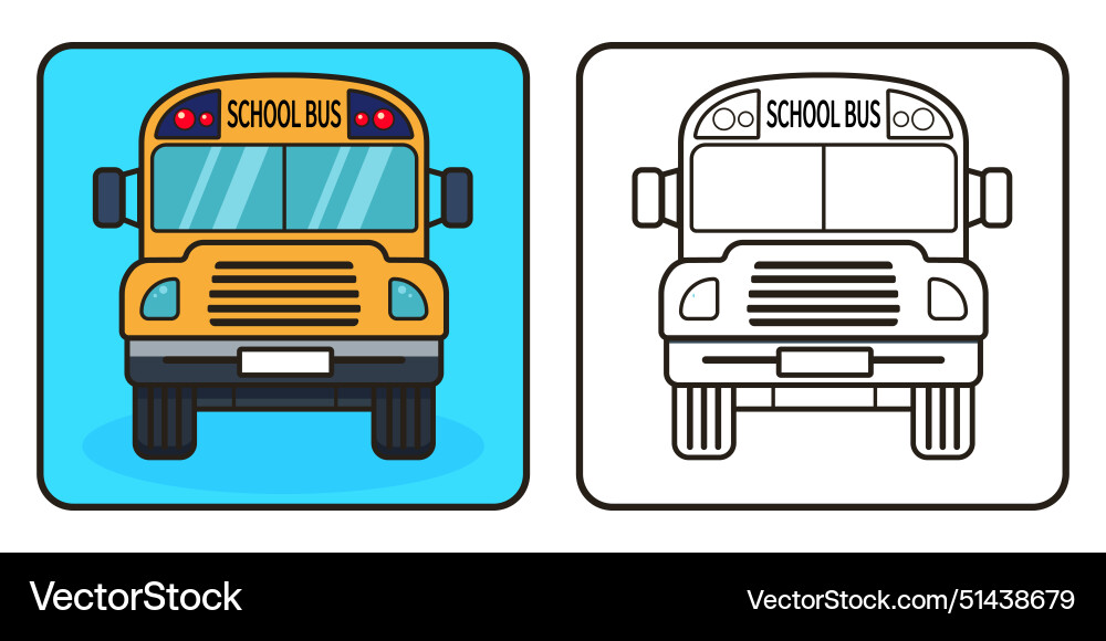 Cute cartoon school bus Royalty Free Vector Image