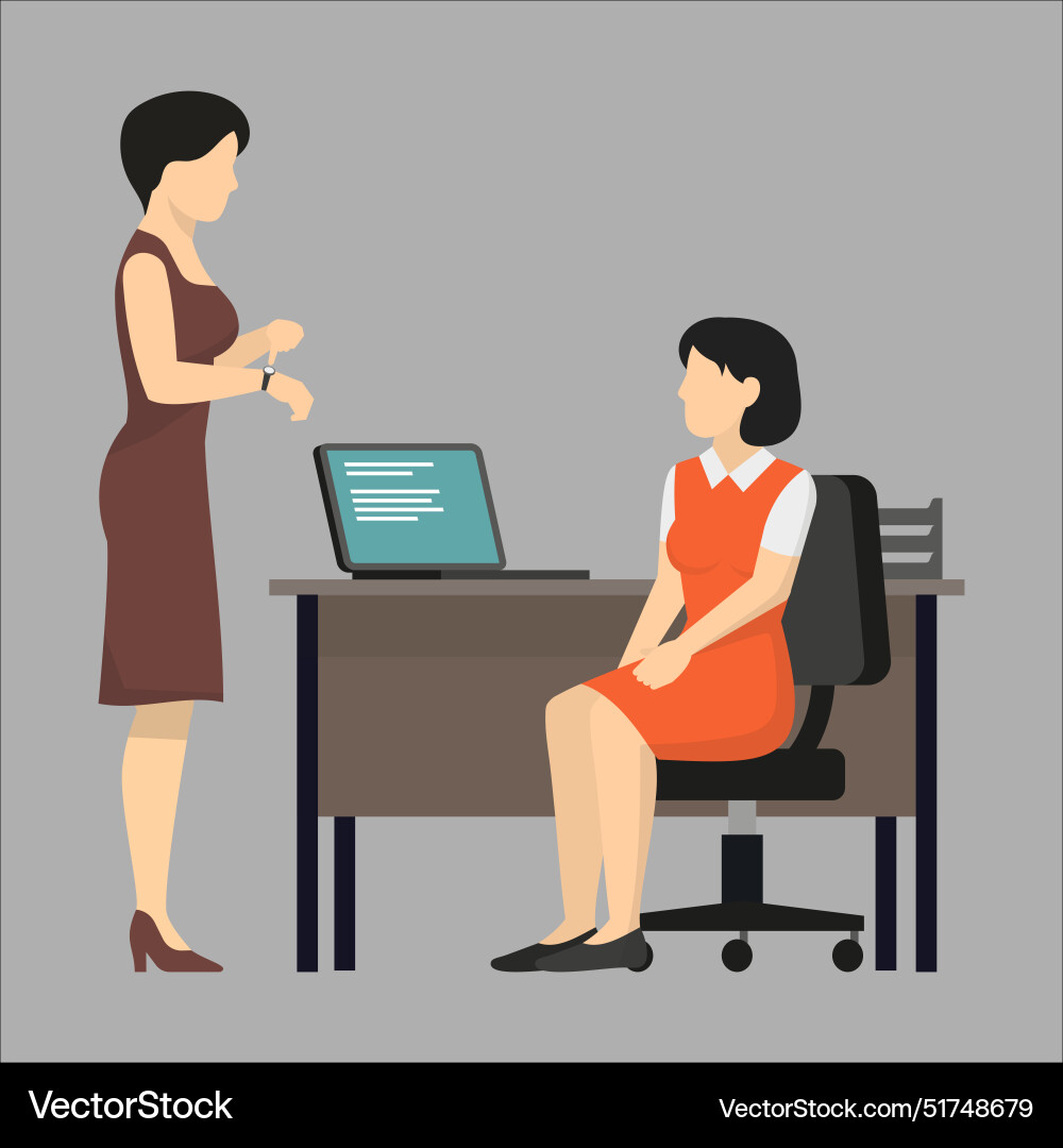 Flat business employees meeting or teamwork Vector Image