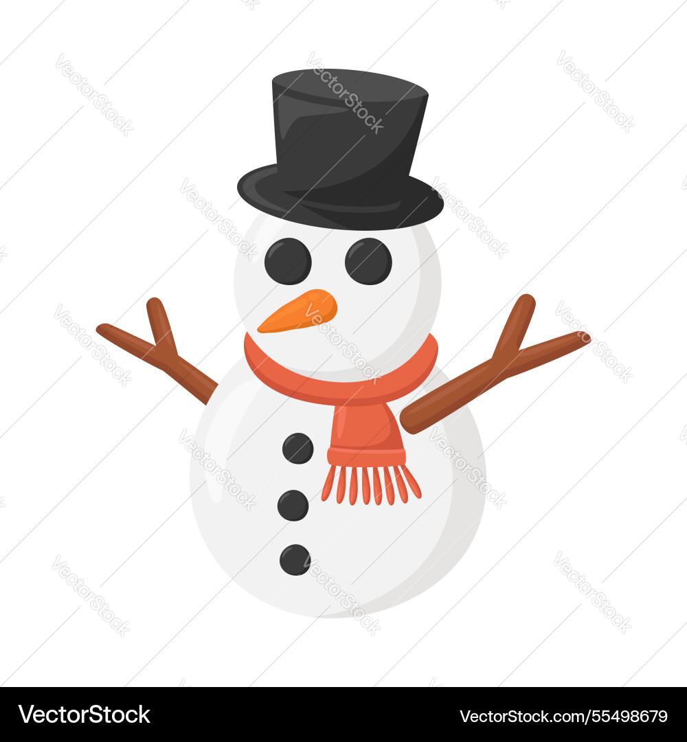 Frosty sign emoji icon snowman Royalty Free Vector Image