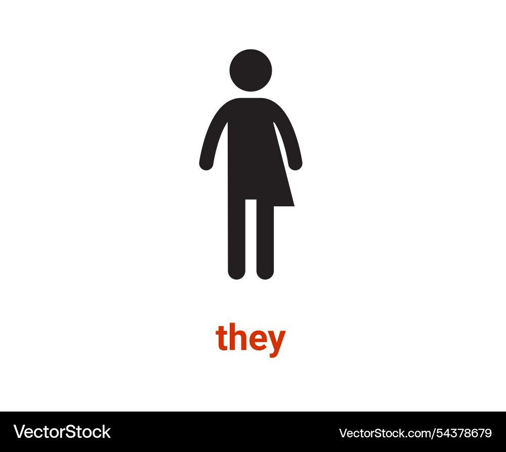 Gender they sign concept word written Royalty Free Vector