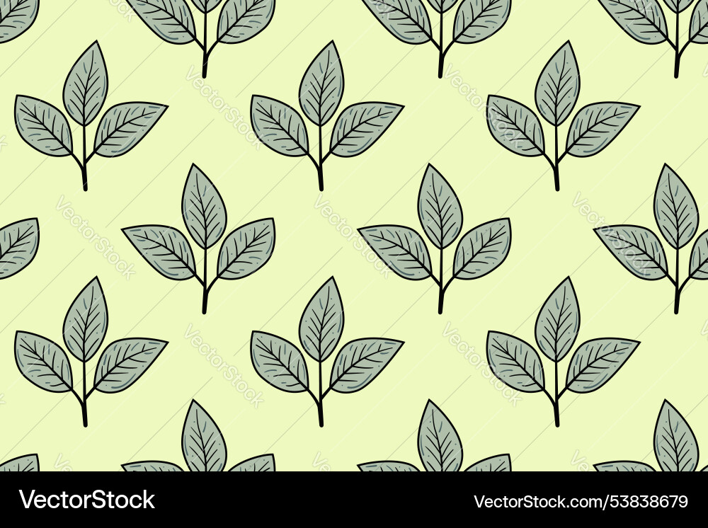 Hand drawn floral pattern design simple ornament Vector Image