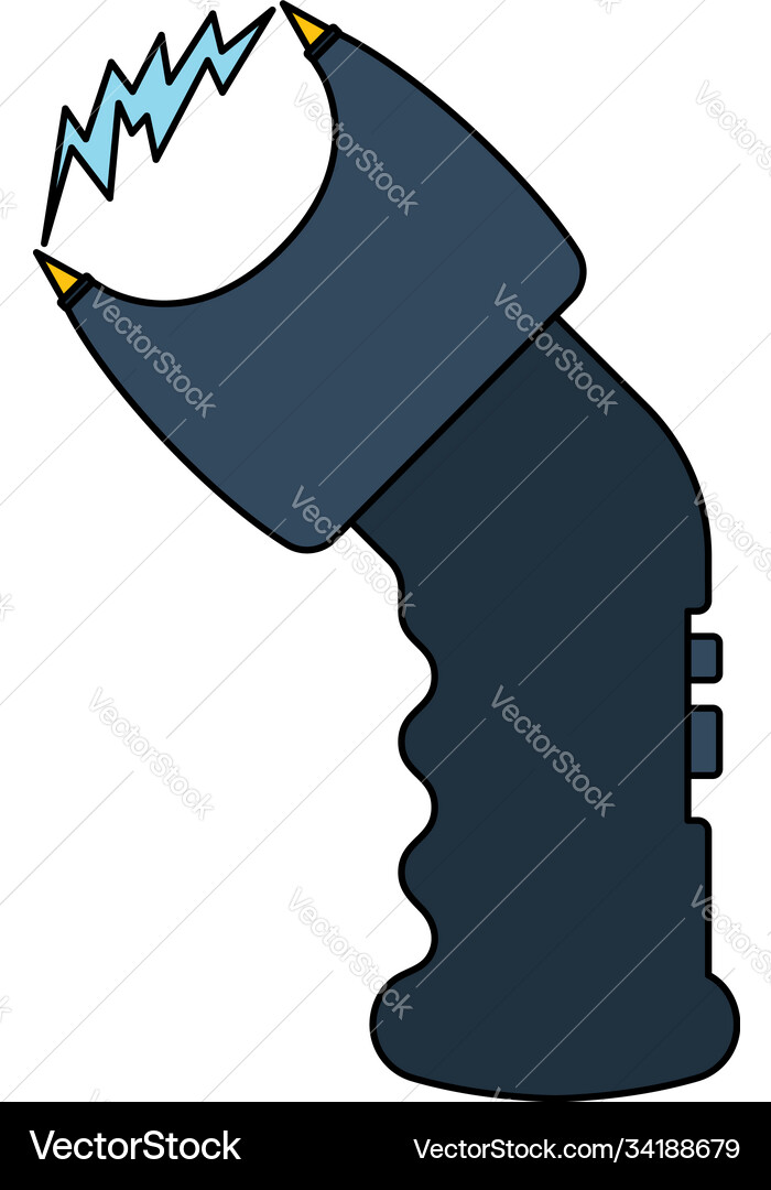 Police stun gun icon Royalty Free Vector Image
