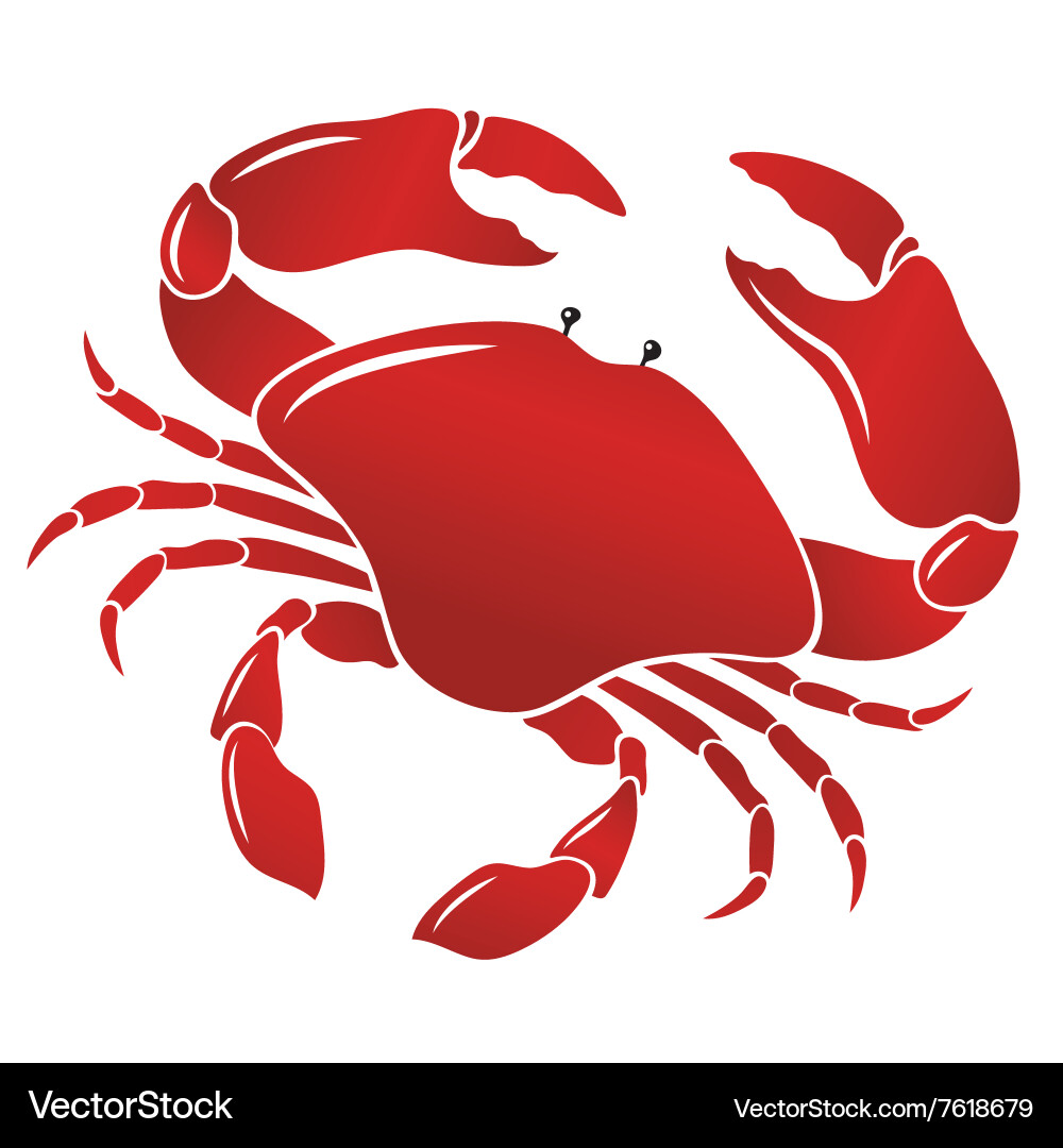 Red Crab Shellfish Royalty Free Vector Image - VectorStock