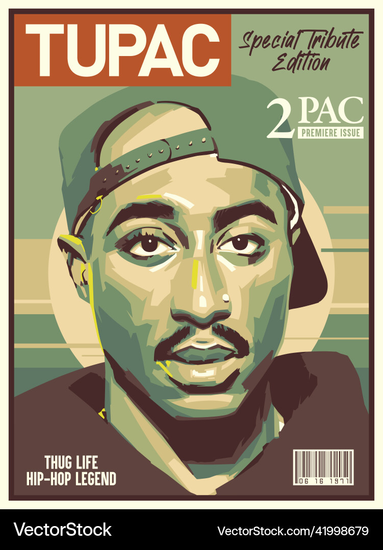 Tupac Royalty Free Vector Image - VectorStock
