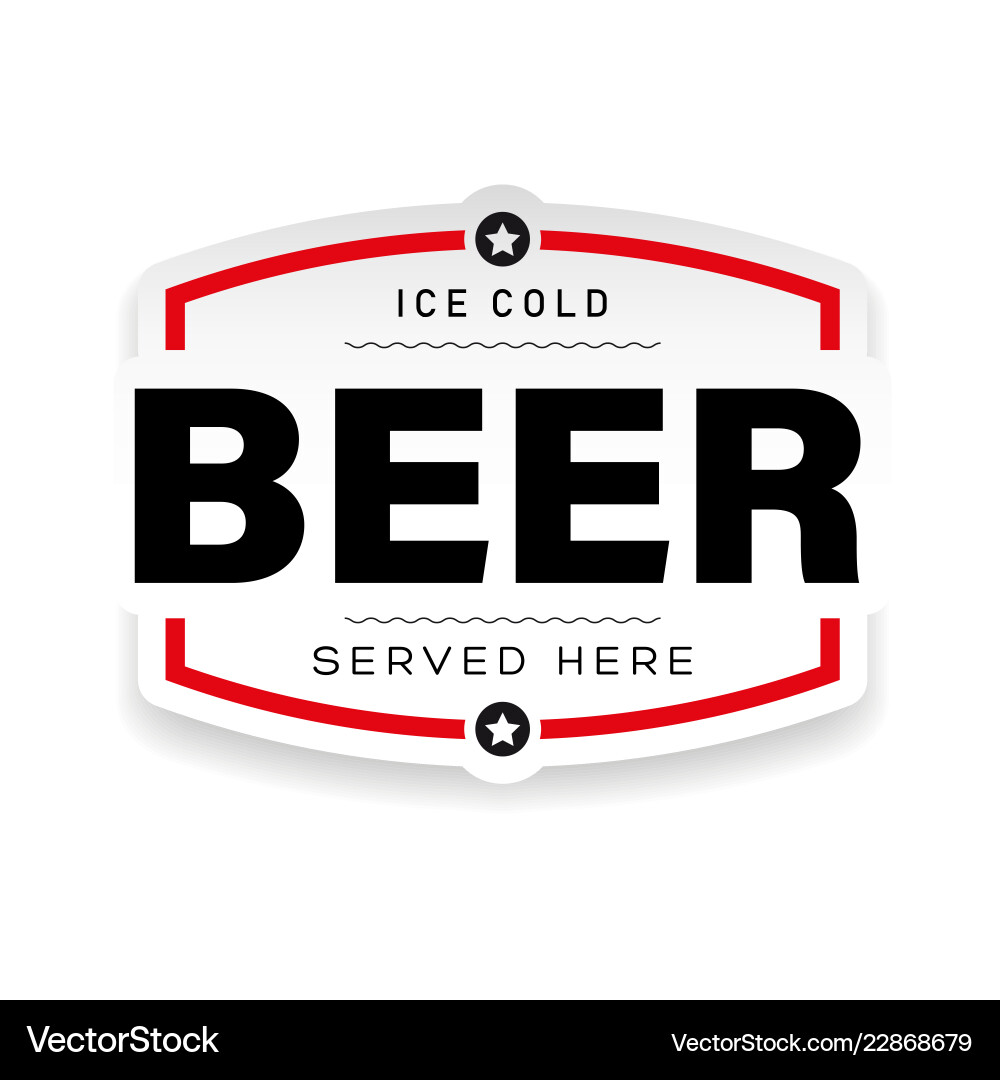 Vintage Beer Label Sign Royalty Free Vector Image