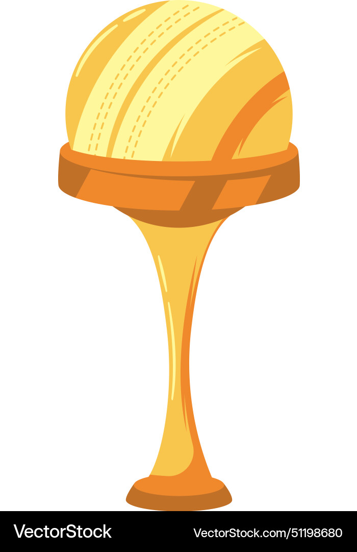 Cricket league trophy Royalty Free Vector Image