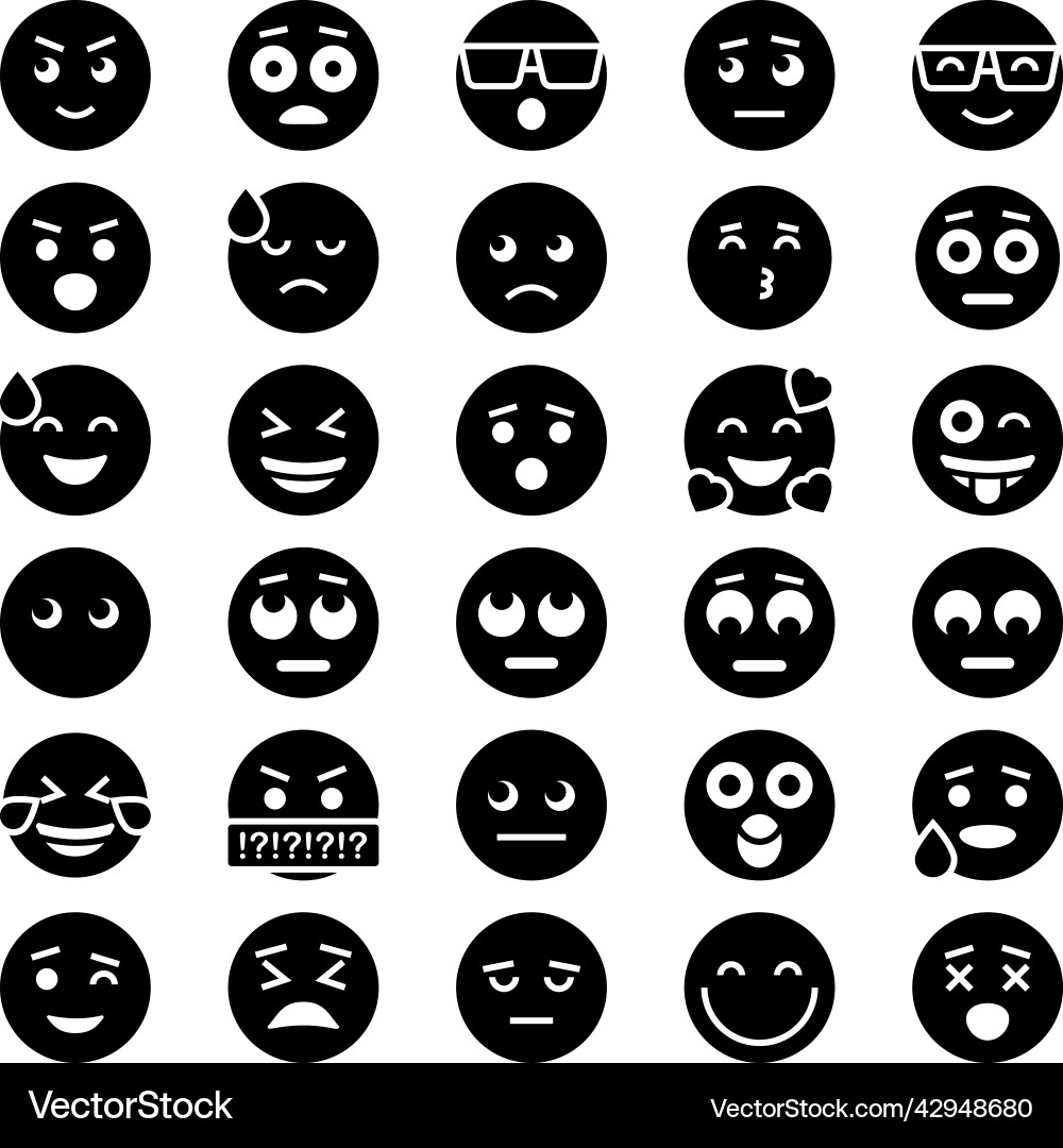 Emoticon emojis Royalty Free Vector Image - VectorStock