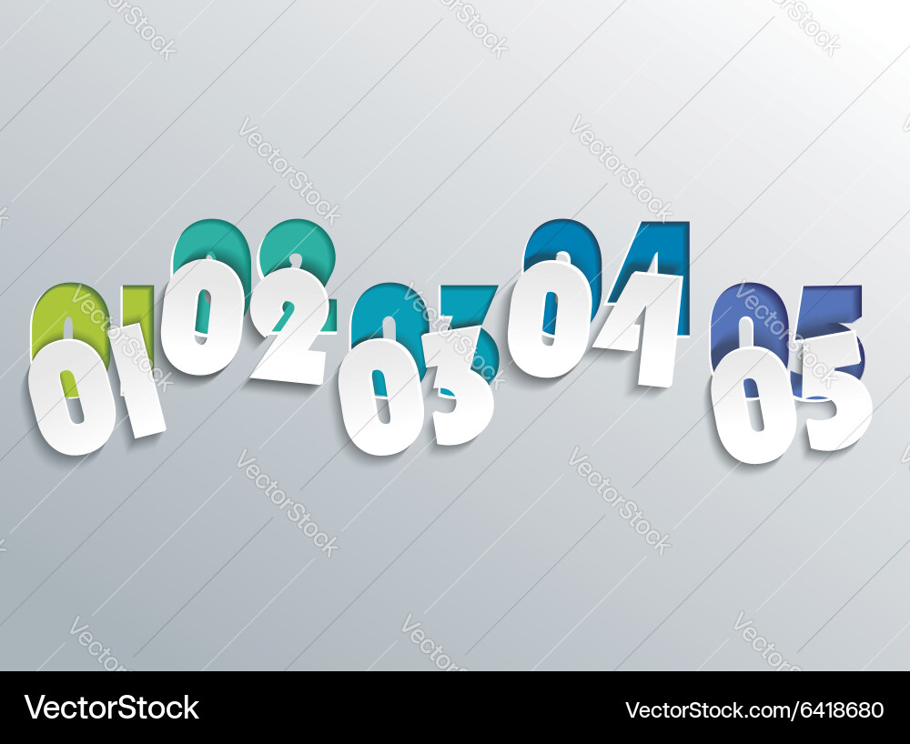 Numbering line design Royalty Free Vector Image