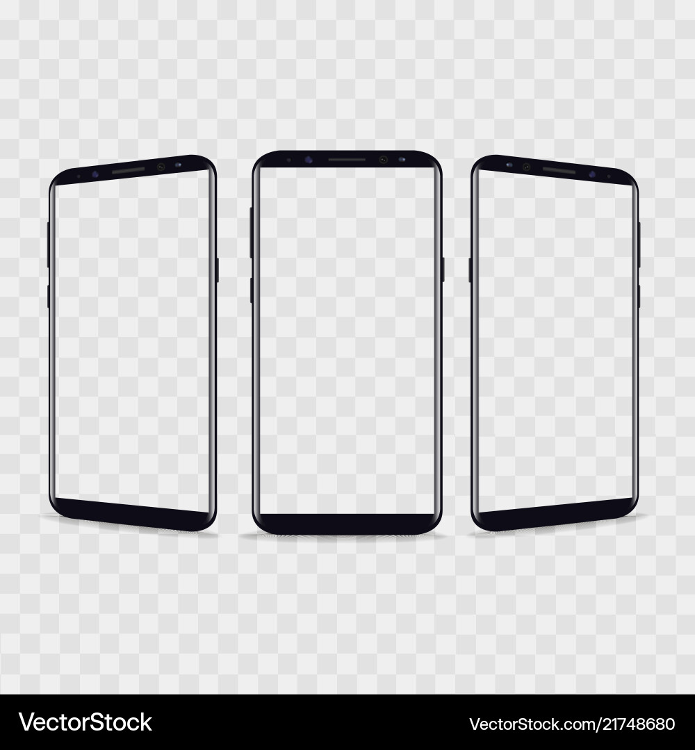 Realistic smartphone from different views Vector Image