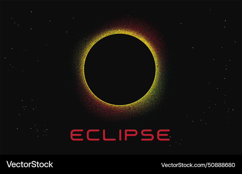 Solar eclipsespace made Royalty Free Vector Image